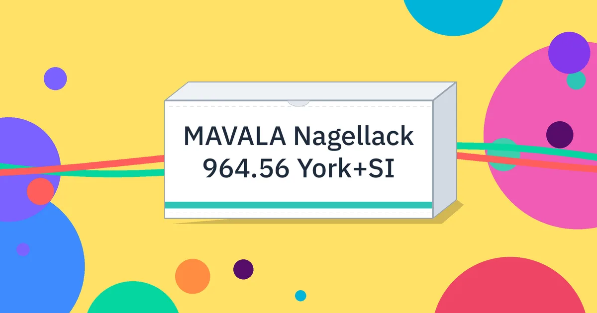 Symbolbild: Packung mit der Aufschrift MAVALA Nagellack 964.56 York+SI (PZN 18850064) – Verfügbarkeit und Bezug in Apotheken in Frankfurt am Main