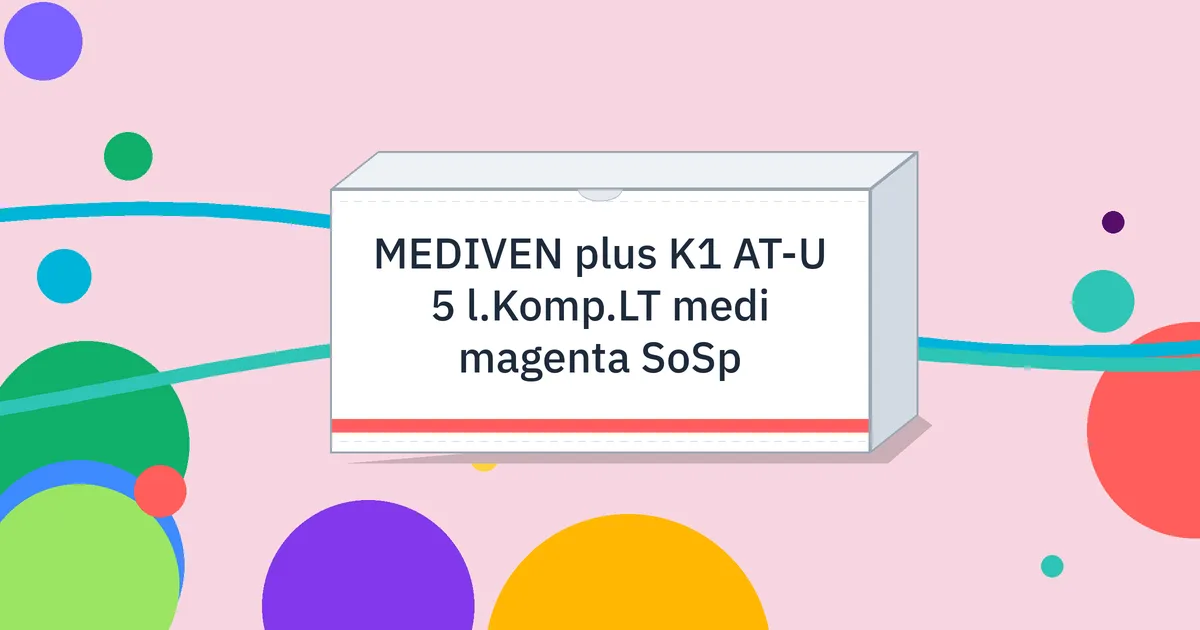 Symbolbild: Packung mit der Aufschrift MEDIVEN plus K1 AT-U 5 l.Komp.LT medi magenta SoSp (PZN 15033548) – Verfügbarkeit und Bezug in Apotheken in Frankfurt am Main