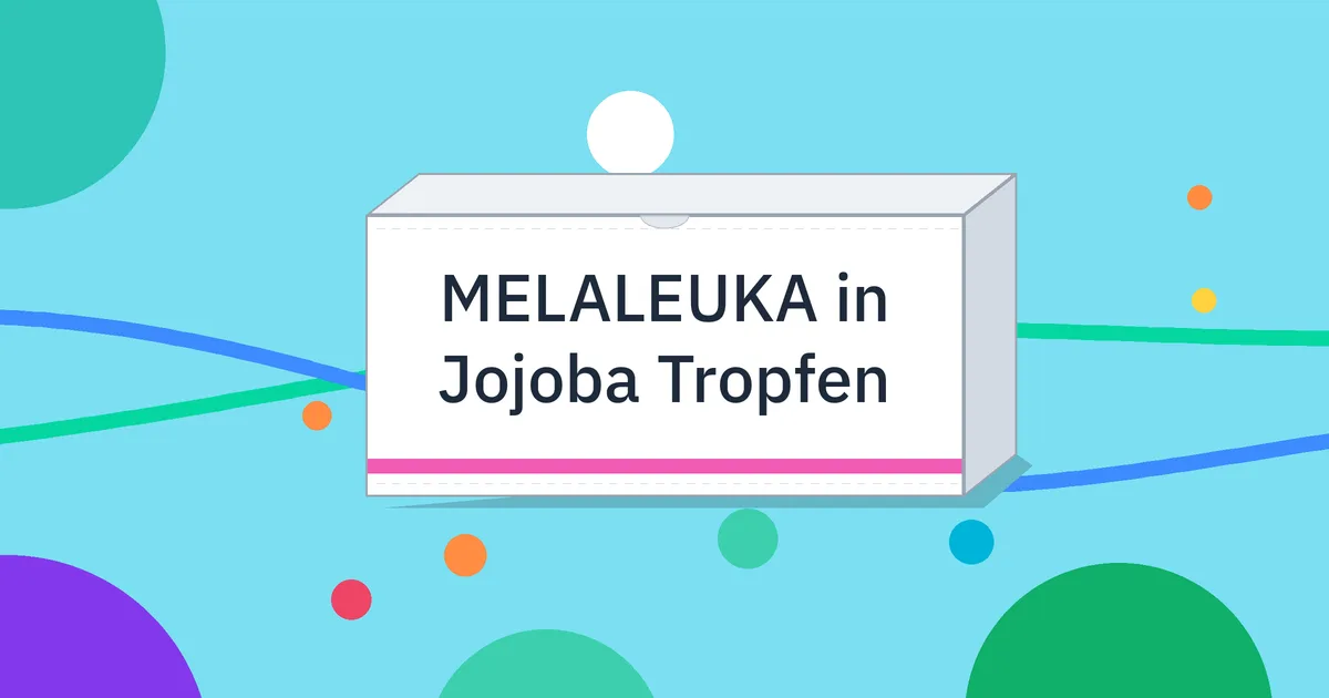 Symbolbild: Packung mit der Aufschrift MELALEUKA in Jojoba Tropfen (PZN 14188585) – Verfügbarkeit und Bezug in Apotheken in Frankfurt am Main