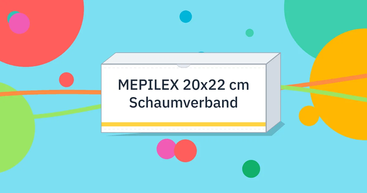 Symbolbild: Packung mit der Aufschrift MEPILEX 20x22 cm Schaumverband (PZN 13984920) – Verfügbarkeit und Bezug in Apotheken in Frankfurt am Main