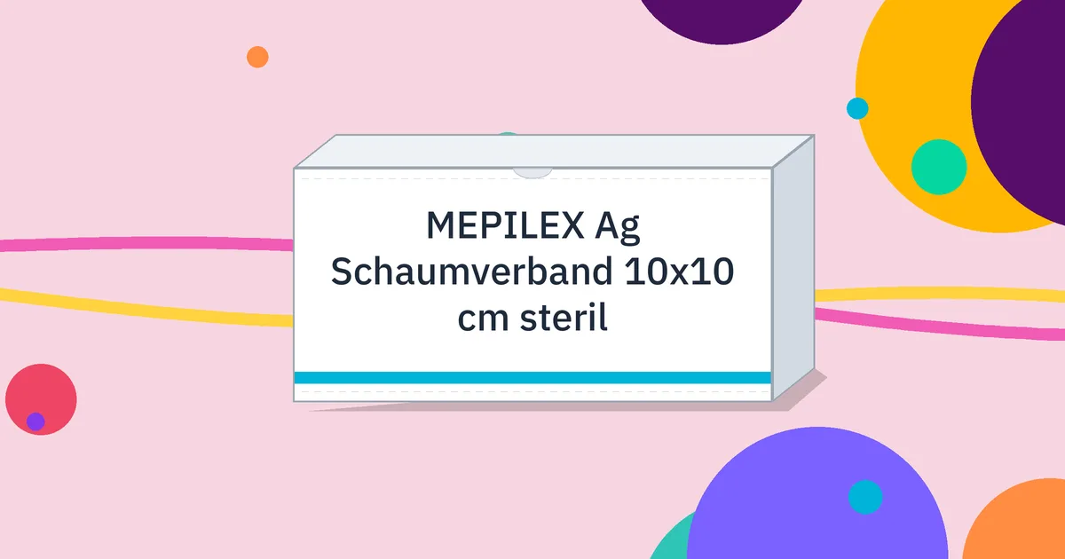 Symbolbild: Packung mit der Aufschrift MEPILEX Ag Schaumverband 10x10 cm steril (PZN 11293407) – Verfügbarkeit und Bezug in Apotheken in Frankfurt am Main