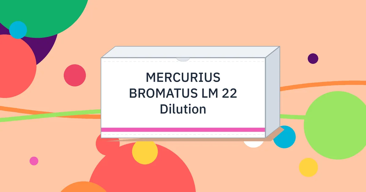 Symbolbild: Packung mit der Aufschrift MERCURIUS BROMATUS LM 22 Dilution (PZN 12949152) – Verfügbarkeit und Bezug in Apotheken in Frankfurt am Main