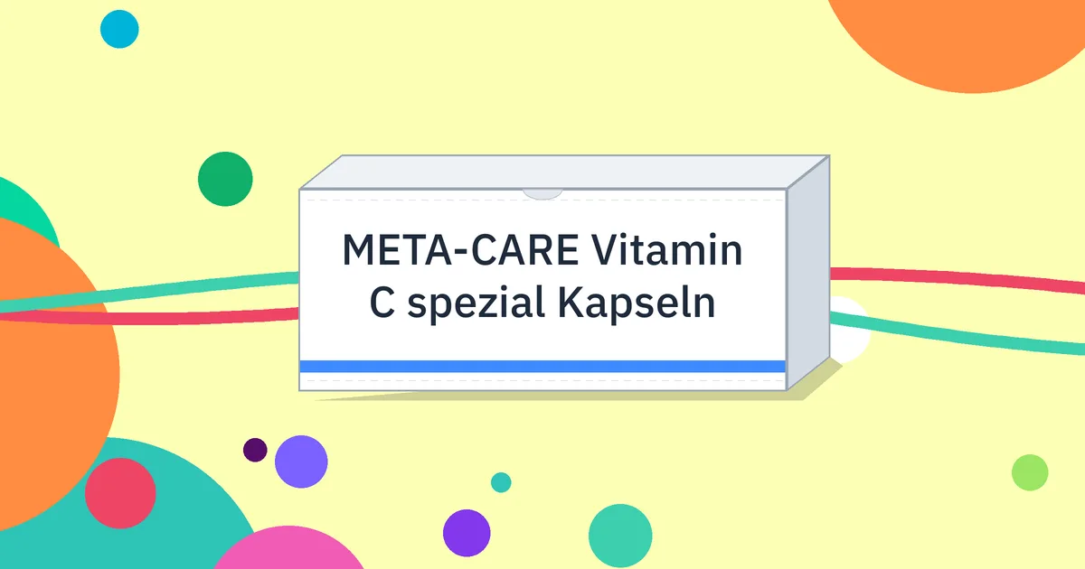 Symbolbild: Packung mit der Aufschrift META-CARE Vitamin C spezial Kapseln (PZN 09612532) – Verfügbarkeit und Bezug in Apotheken in Frankfurt am Main