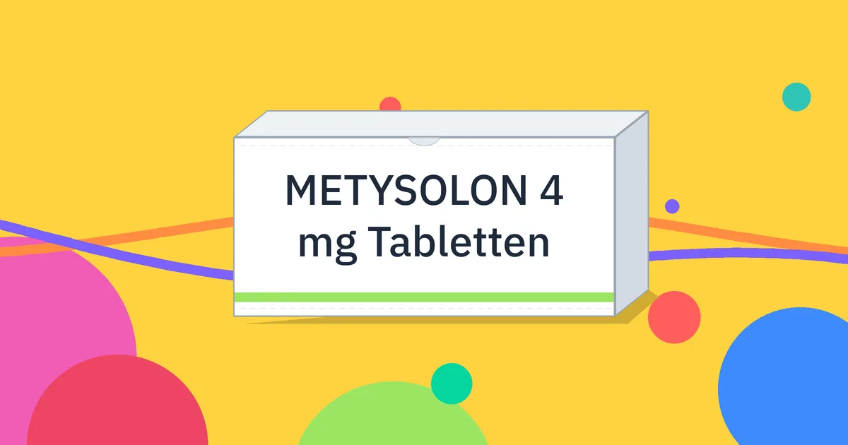 Symbolbild: Packung mit der Aufschrift METYSOLON 4 mg Tabletten (PZN 20371566) – Verfügbarkeit und Bezug in Apotheken in Frankfurt am Main