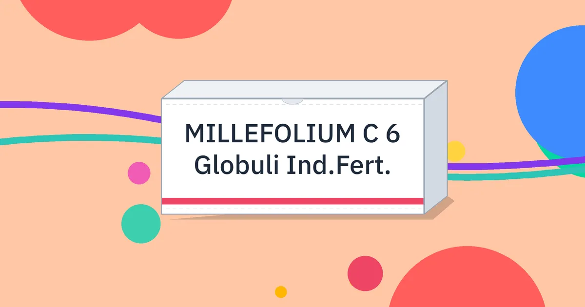 Symbolbild: Packung mit der Aufschrift MILLEFOLIUM C 6 Globuli Ind.Fert. (PZN 18019098) – Verfügbarkeit und Bezug in Apotheken in Frankfurt am Main