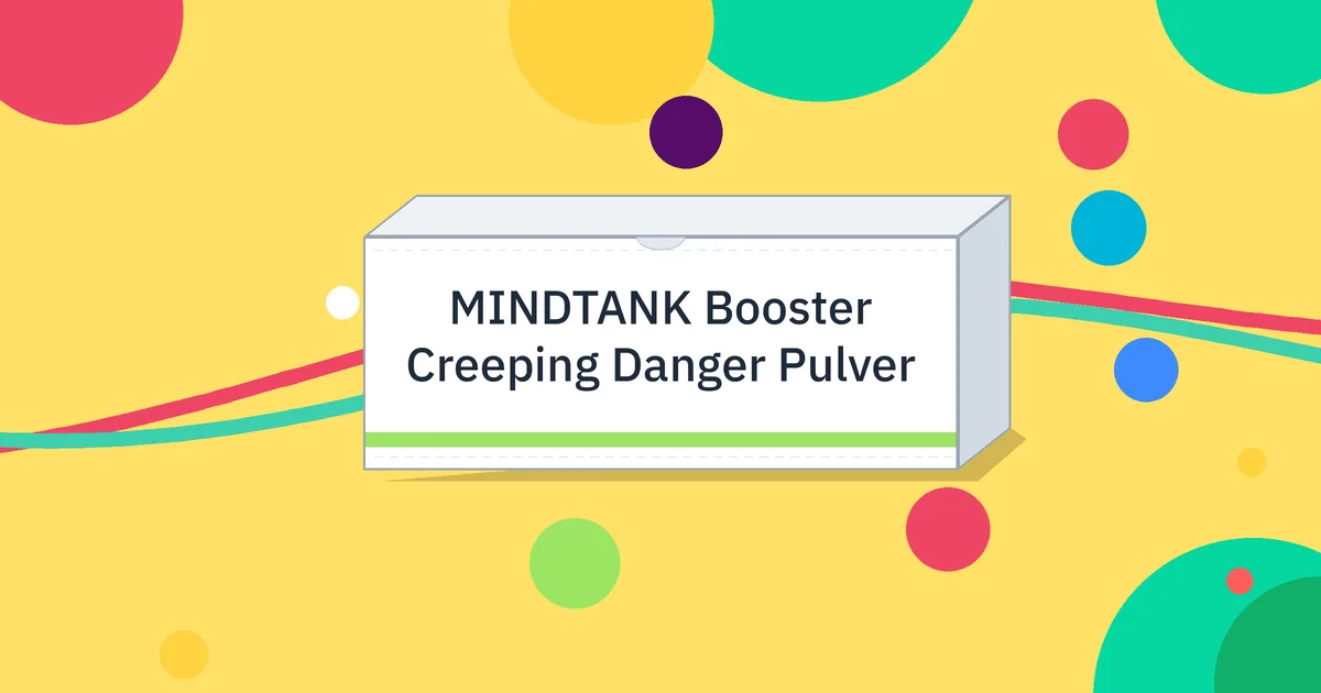 Symbolbild: Packung mit der Aufschrift MINDTANK Booster Creeping Danger Pulver (PZN 18882325) – Verfügbarkeit und Bezug in Apotheken in Frankfurt am Main