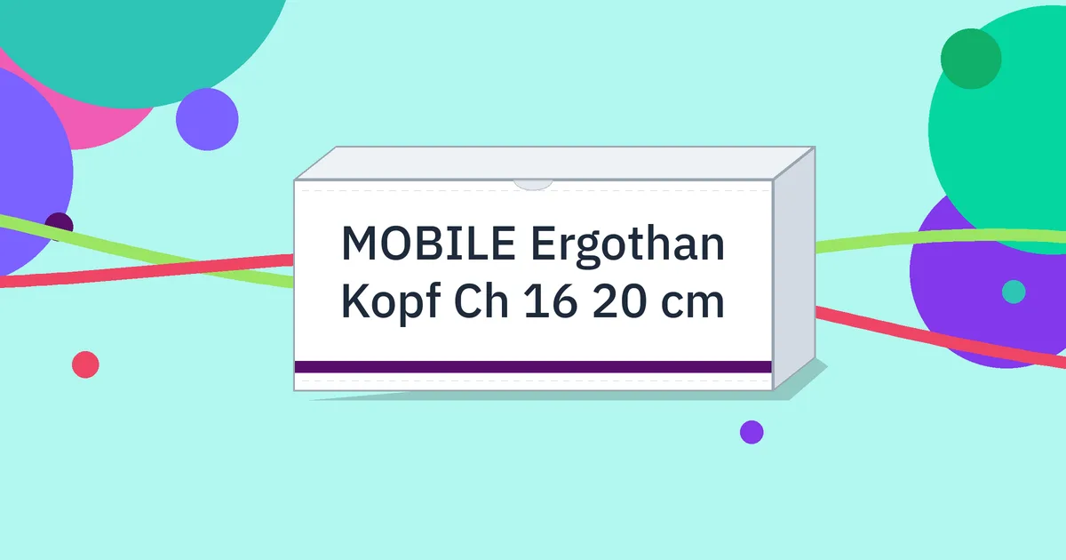 Symbolbild: Packung mit der Aufschrift MOBILE Ergothan Kopf Ch 16 20 cm (PZN 01875864) – Verfügbarkeit und Bezug in Apotheken in Frankfurt am Main