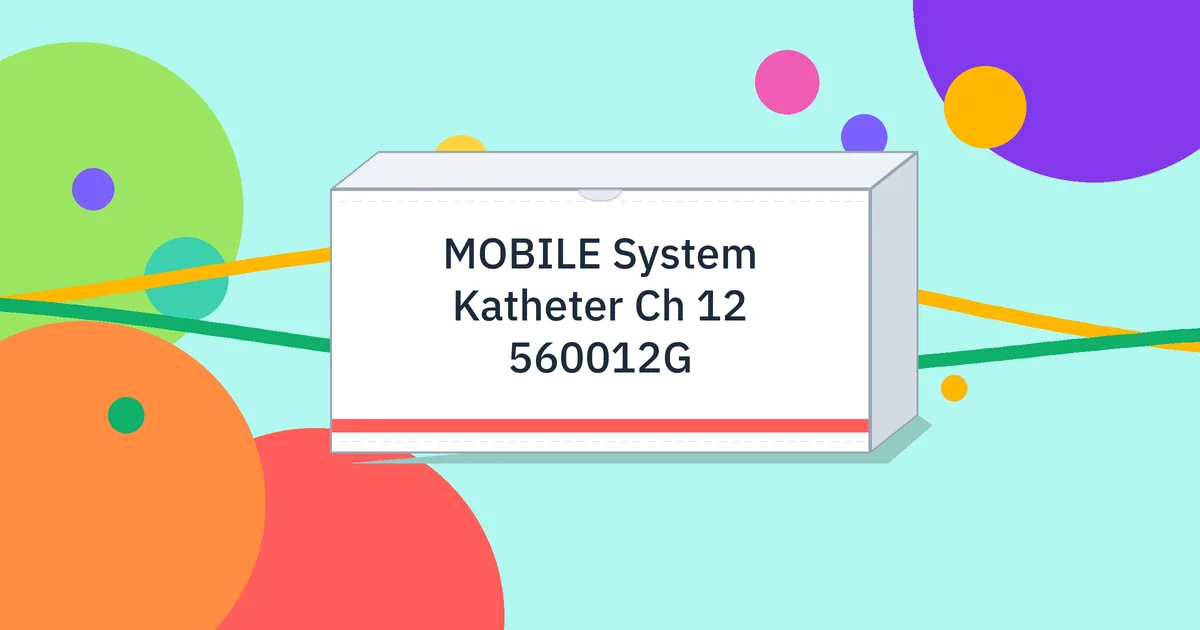 Symbolbild: Packung mit der Aufschrift MOBILE System Katheter Ch 12 560012G (PZN 07409169) – Verfügbarkeit und Bezug in Apotheken in Frankfurt am Main