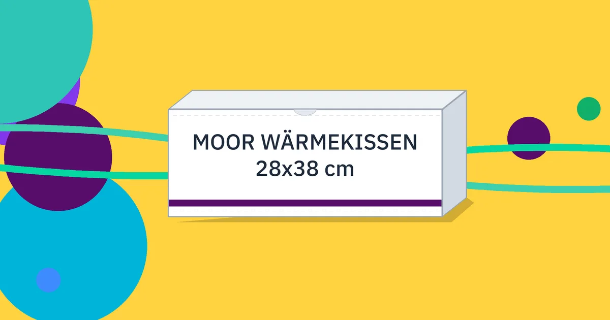 Symbolbild: Packung mit der Aufschrift MOOR WÄRMEKISSEN 28x38 cm (PZN 13511707) – Verfügbarkeit und Bezug in Apotheken in Frankfurt am Main