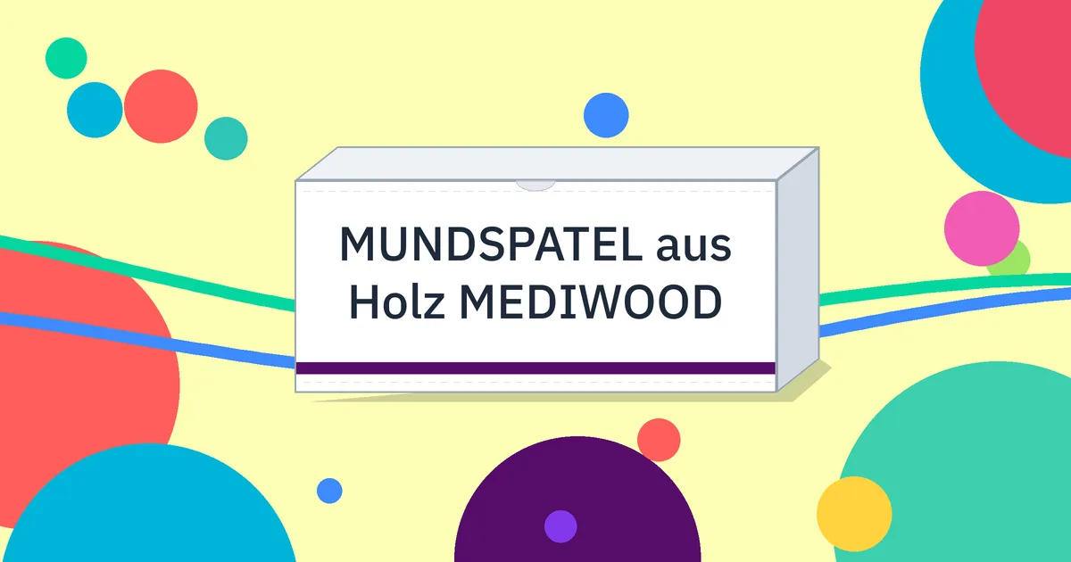 Symbolbild: Packung mit der Aufschrift MUNDSPATEL aus Holz MEDIWOOD (PZN 07605226) – Verfügbarkeit und Bezug in Apotheken in Frankfurt am Main