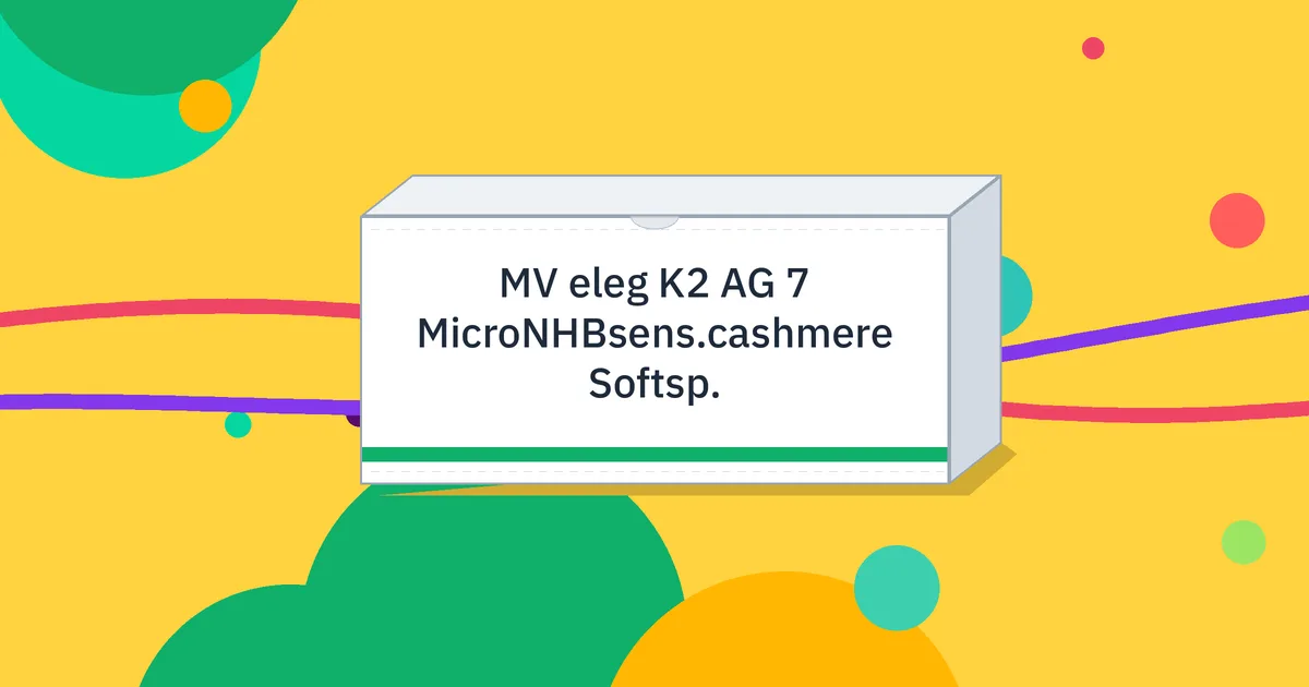 Symbolbild: Packung mit der Aufschrift MV eleg K2 AG 7 MicroNHBsens.cashmere Softsp. (PZN 15723603) – Verfügbarkeit und Bezug in Apotheken in Frankfurt am Main