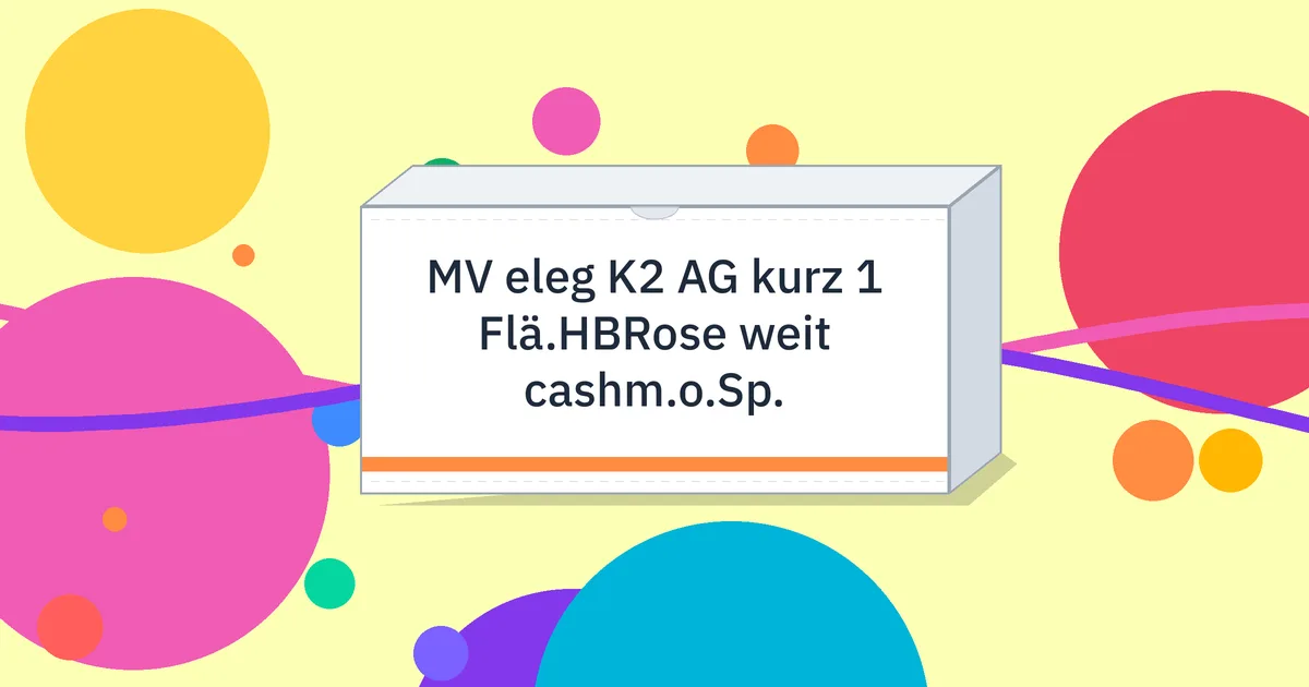 Symbolbild: Packung mit der Aufschrift MV eleg K2 AG kurz 1 Flä.HBRose weit cashm.o.Sp. (PZN 15705522) – Verfügbarkeit und Bezug in Apotheken in Frankfurt am Main
