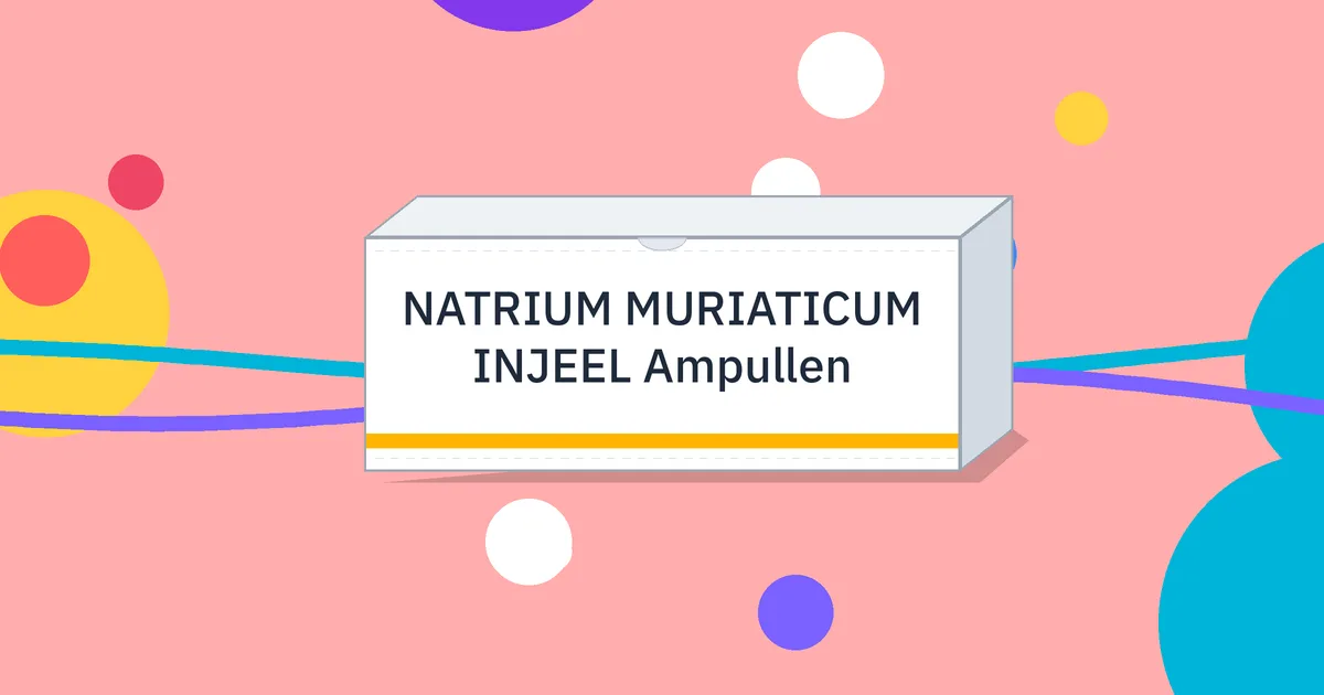Symbolbild: Packung mit der Aufschrift NATRIUM MURIATICUM INJEEL Ampullen (PZN 00704391) – Verfügbarkeit und Bezug in Apotheken in Frankfurt am Main