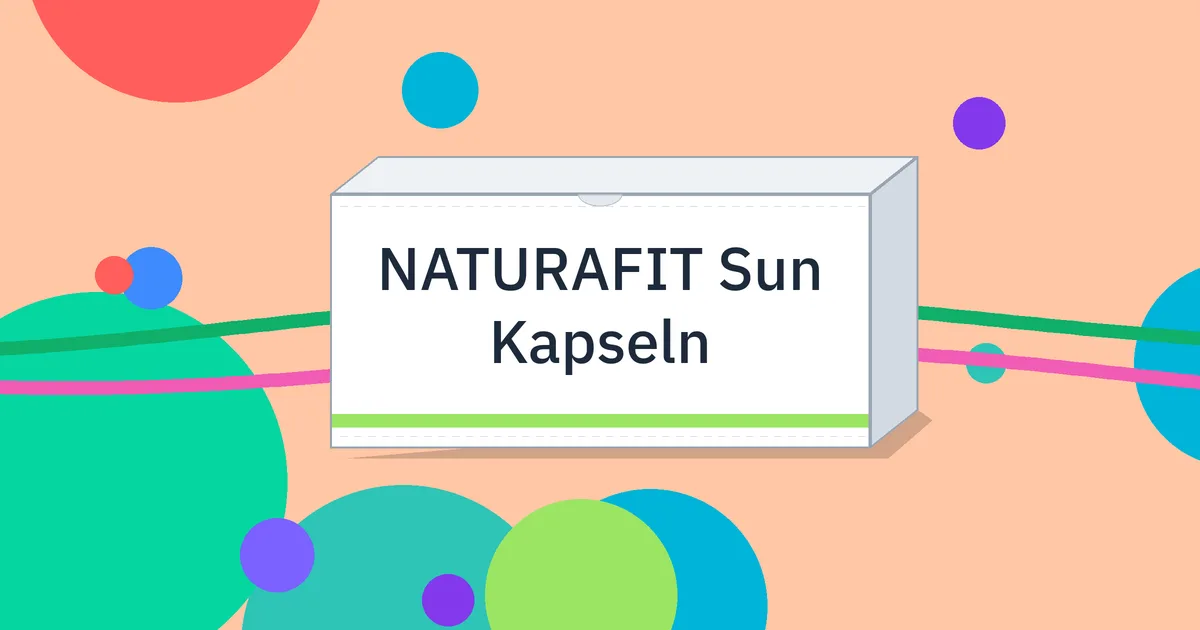 Symbolbild: Packung mit der Aufschrift NATURAFIT Sun Kapseln (PZN 04538860) – Verfügbarkeit und Bezug in Apotheken in Frankfurt am Main