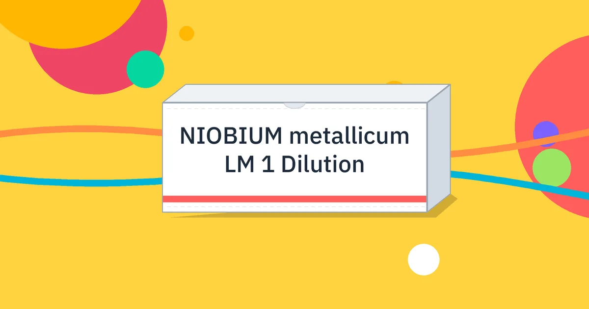 Symbolbild: Packung mit der Aufschrift NIOBIUM metallicum LM 1 Dilution (PZN 13618977) – Verfügbarkeit und Bezug in Apotheken in Frankfurt am Main