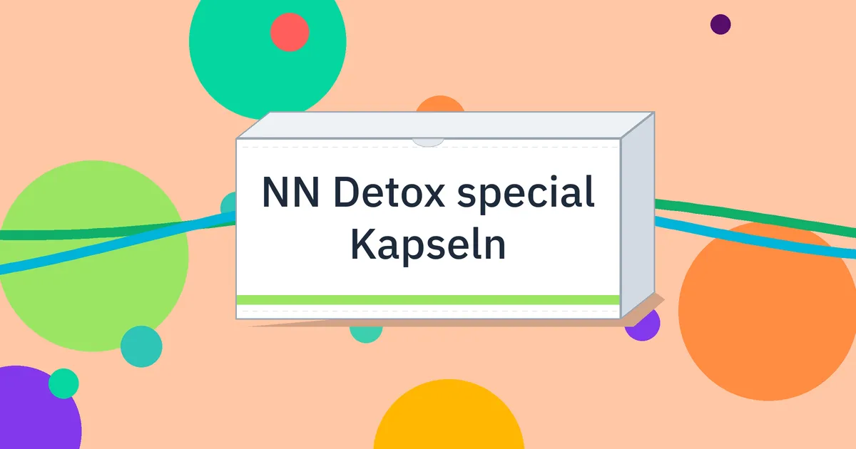 Symbolbild: Packung mit der Aufschrift NN Detox special Kapseln (PZN 19118023) – Verfügbarkeit und Bezug in Apotheken in Frankfurt am Main