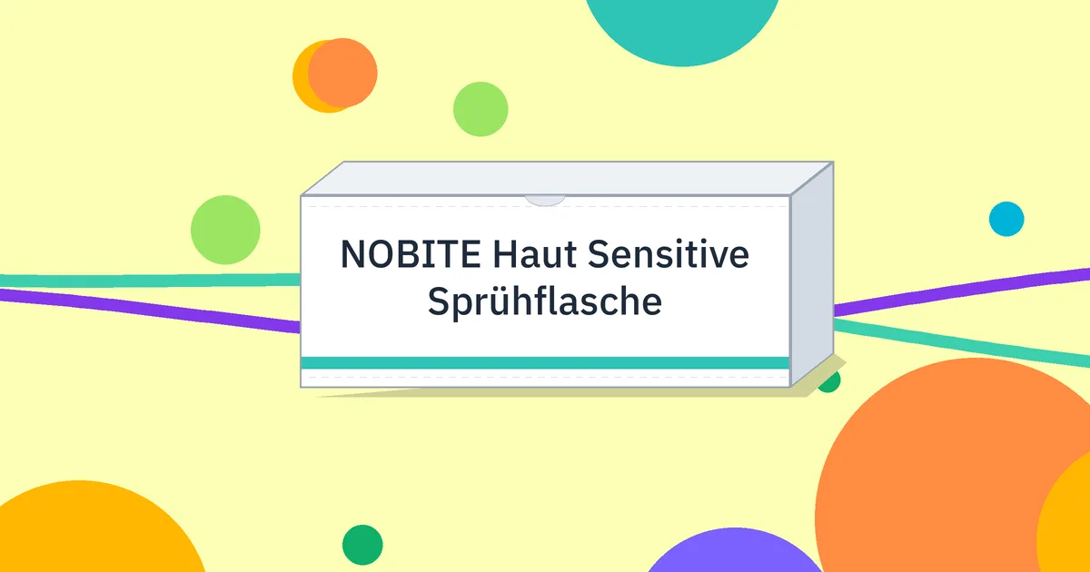 Symbolbild: Packung mit der Aufschrift NOBITE Haut Sensitive Sprühflasche (PZN 07392210) – Verfügbarkeit und Bezug in Apotheken in Frankfurt am Main