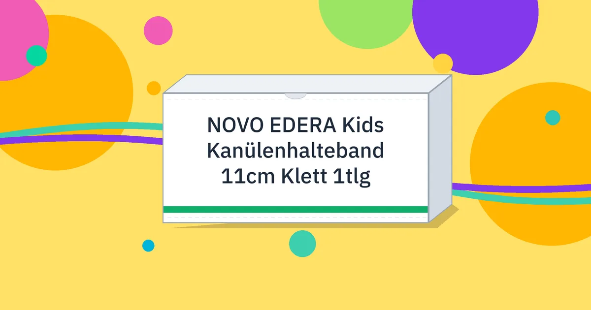 Symbolbild: Packung mit der Aufschrift NOVO EDERA Kids Kanülenhalteband 11cm Klett 1tlg (PZN 18726192) – Verfügbarkeit und Bezug in Apotheken in Frankfurt am Main