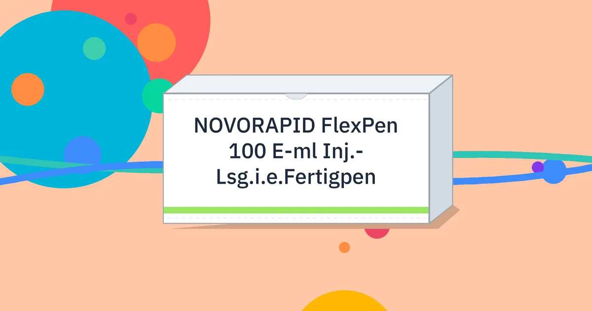 Symbolbild: Packung mit der Aufschrift NOVORAPID FlexPen 100 E-ml Inj.-Lsg.i.e.Fertigpen (PZN 20012123) – Verfügbarkeit und Bezug in Apotheken in Frankfurt am Main