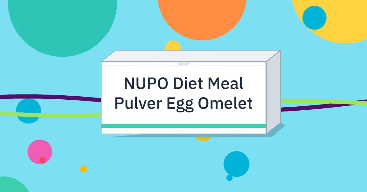Symbolbild: Packung mit der Aufschrift NUPO Diet Meal Pulver Egg Omelet (PZN 20895223) – Verfügbarkeit und Bezug in Apotheken in Frankfurt am Main