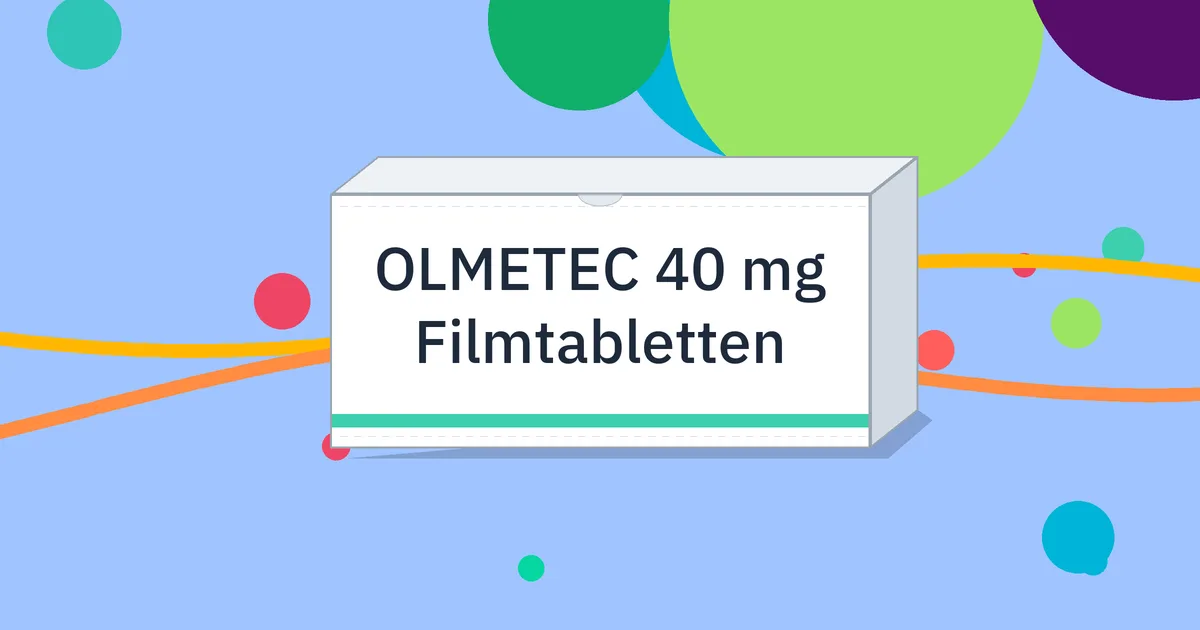 Symbolbild: Packung mit der Aufschrift OLMETEC 40 mg Filmtabletten (PZN 02129206) – Verfügbarkeit und Bezug in Apotheken in Frankfurt am Main