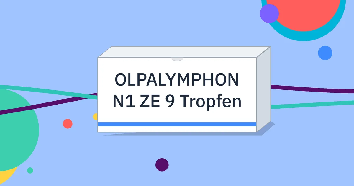Symbolbild: Packung mit der Aufschrift OLPALYMPHON N1 ZE 9 Tropfen (PZN 07117567) – Verfügbarkeit und Bezug in Apotheken in Frankfurt am Main