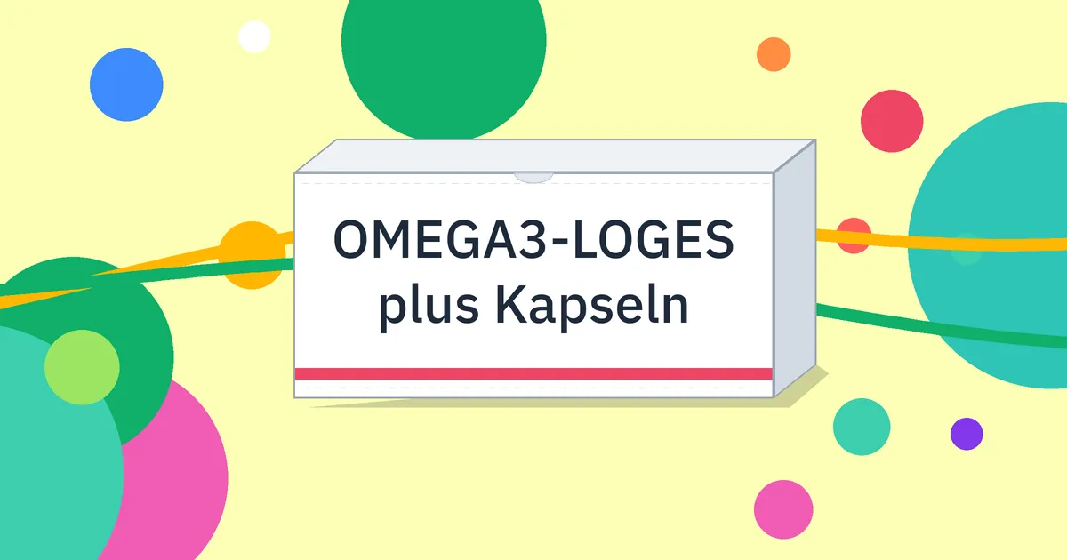 Symbolbild: Packung mit der Aufschrift OMEGA3-LOGES plus Kapseln (PZN 13360059) – Verfügbarkeit und Bezug in Apotheken in Frankfurt am Main