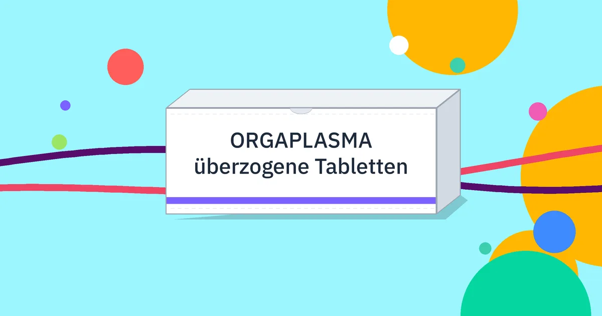 Symbolbild: Packung mit der Aufschrift ORGAPLASMA überzogene Tabletten (PZN 04863123) – Verfügbarkeit und Bezug in Apotheken in Frankfurt am Main