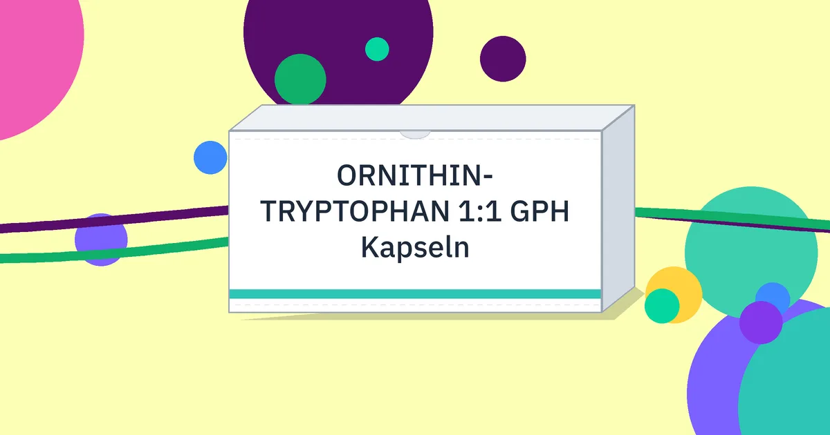 Symbolbild: Packung mit der Aufschrift ORNITHIN-TRYPTOPHAN 1:1 GPH Kapseln (PZN 00944273) – Verfügbarkeit und Bezug in Apotheken in Frankfurt am Main