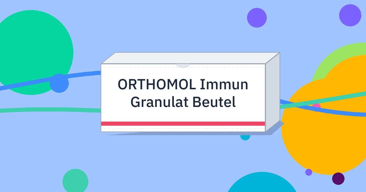 Symbolbild: Packung mit der Aufschrift ORTHOMOL Immun Granulat Beutel (PZN 01319962) – Verfügbarkeit und Bezug in Apotheken in Frankfurt am Main