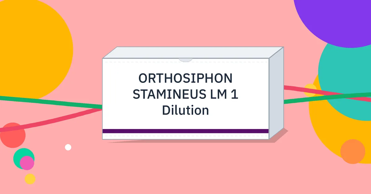 Symbolbild: Packung mit der Aufschrift ORTHOSIPHON STAMINEUS LM 1 Dilution (PZN 13627893) – Verfügbarkeit und Bezug in Apotheken in Frankfurt am Main