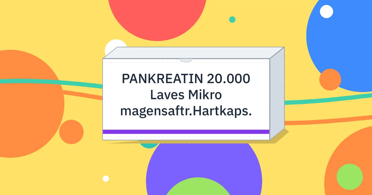 Symbolbild: Packung mit der Aufschrift PANKREATIN 20.000 Laves Mikro magensaftr.Hartkaps. (PZN 09385823) – Verfügbarkeit und Bezug in Apotheken in Frankfurt am Main