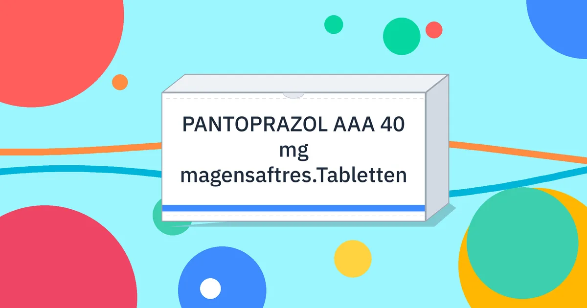 Symbolbild: Packung mit der Aufschrift PANTOPRAZOL AAA 40 mg magensaftres.Tabletten (PZN 05463957) – Verfügbarkeit und Bezug in Apotheken in Frankfurt am Main