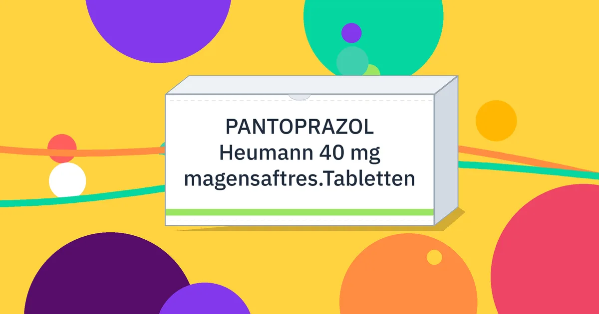 Symbolbild: Packung mit der Aufschrift PANTOPRAZOL Heumann 40 mg magensaftres.Tabletten (PZN 05860411) – Verfügbarkeit und Bezug in Apotheken in Frankfurt am Main