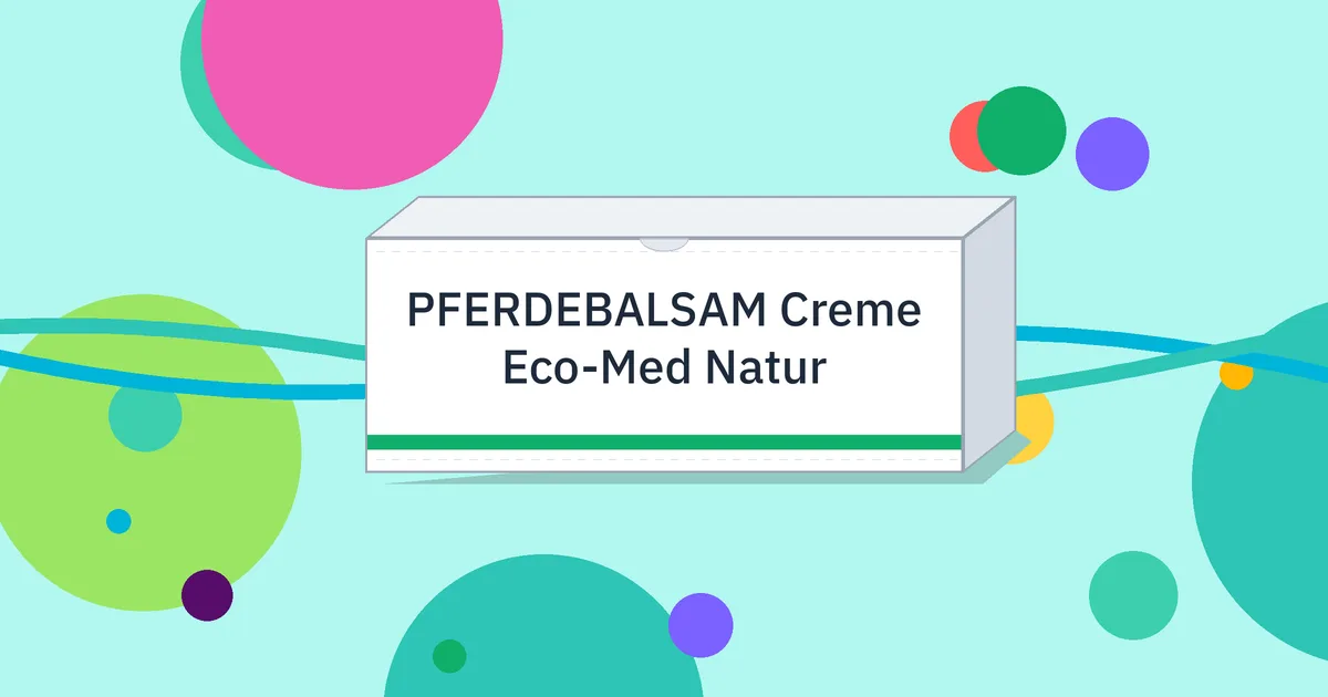 Symbolbild: Packung mit der Aufschrift PFERDEBALSAM Creme Eco-Med Natur (PZN 20327128) – Verfügbarkeit und Bezug in Apotheken in Frankfurt am Main