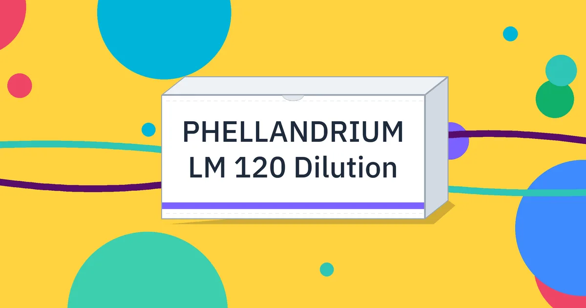 Symbolbild: Packung mit der Aufschrift PHELLANDRIUM LM 120 Dilution (PZN 13637733) – Verfügbarkeit und Bezug in Apotheken in Frankfurt am Main