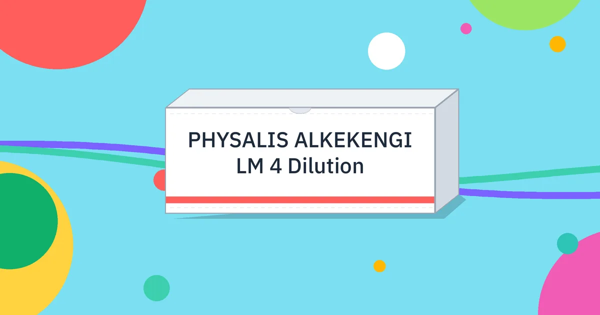 Symbolbild: Packung mit der Aufschrift PHYSALIS ALKEKENGI LM 4 Dilution (PZN 13639614) – Verfügbarkeit und Bezug in Apotheken in Frankfurt am Main