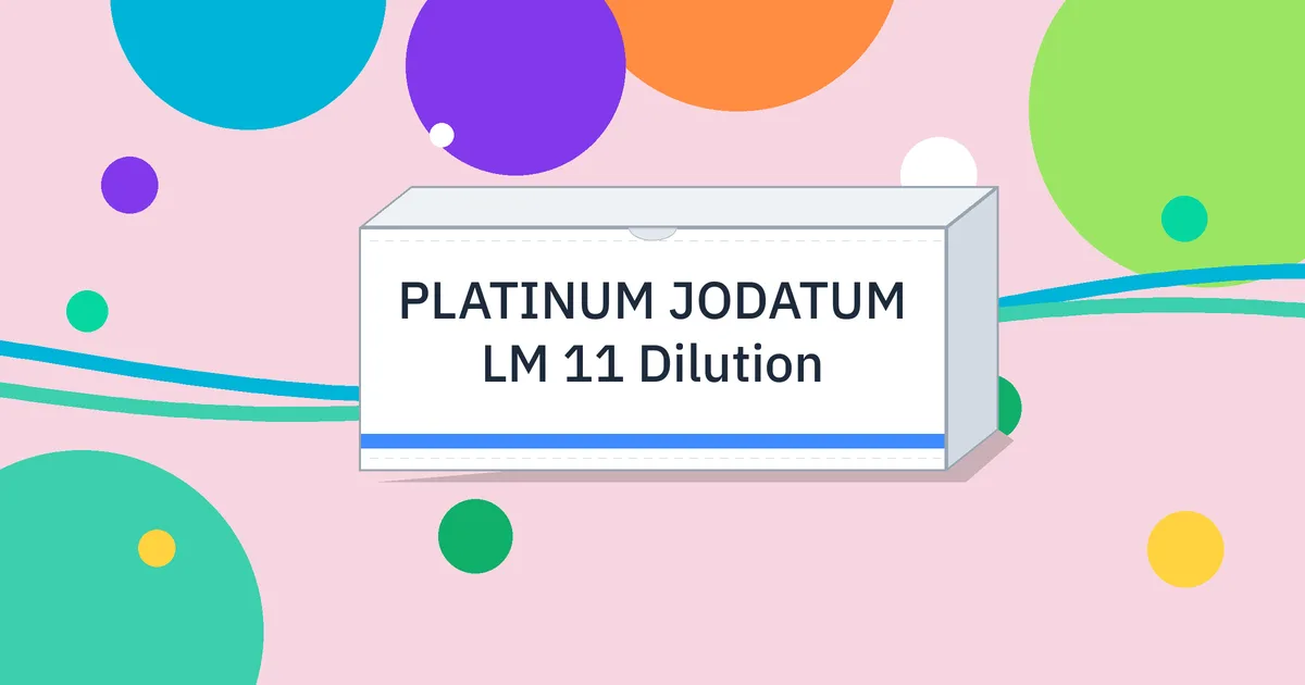 Symbolbild: Packung mit der Aufschrift PLATINUM JODATUM LM 11 Dilution (PZN 13647594) – Verfügbarkeit und Bezug in Apotheken in Frankfurt am Main