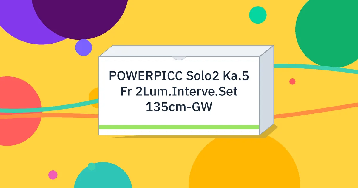 Symbolbild: Packung mit der Aufschrift POWERPICC Solo2 Ka.5 Fr 2Lum.Interve.Set 135cm-GW (PZN 12398551) – Verfügbarkeit und Bezug in Apotheken in Frankfurt am Main