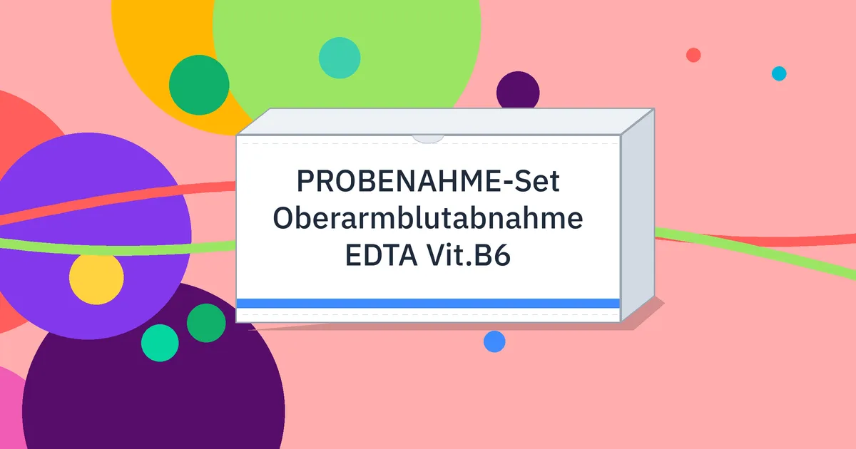 Symbolbild: Packung mit der Aufschrift PROBENAHME-Set Oberarmblutabnahme EDTA Vit.B6 (PZN 20646112) – Verfügbarkeit und Bezug in Apotheken in Frankfurt am Main
