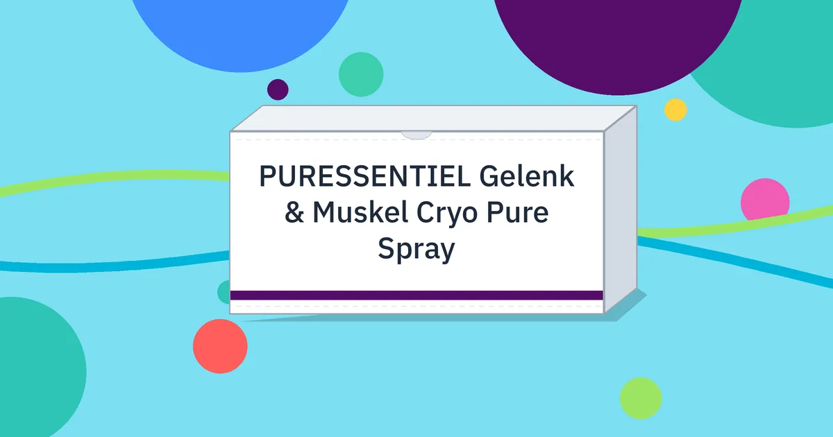 Symbolbild: Packung mit der Aufschrift PURESSENTIEL Gelenk & Muskel Cryo Pure Spray (PZN 16021843) – Verfügbarkeit und Bezug in Apotheken in Frankfurt am Main