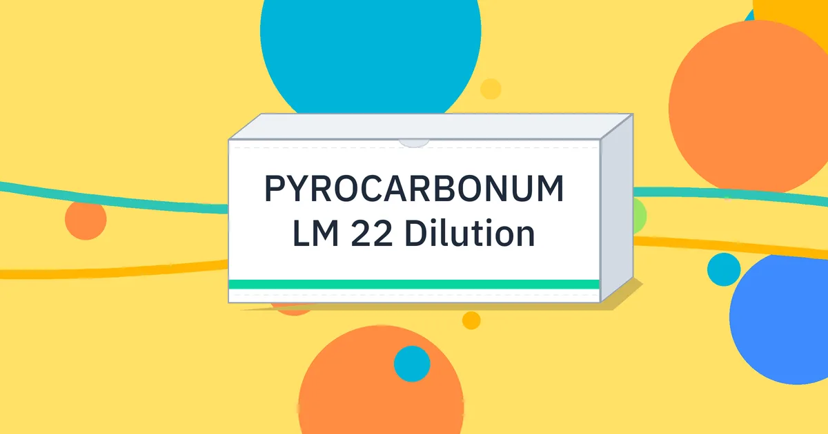 Symbolbild: Packung mit der Aufschrift PYROCARBONUM LM 22 Dilution (PZN 13672830) – Verfügbarkeit und Bezug in Apotheken in Frankfurt am Main