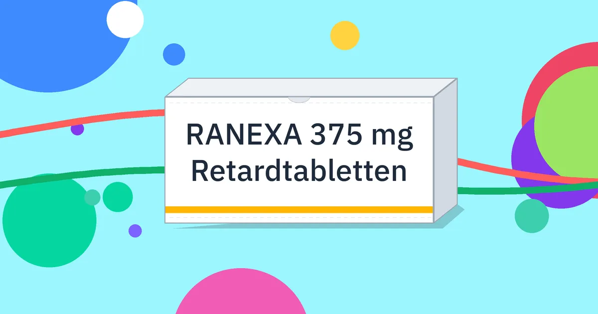 Symbolbild: Packung mit der Aufschrift RANEXA 375 mg Retardtabletten (PZN 00138684) – Verfügbarkeit und Bezug in Apotheken in Frankfurt am Main