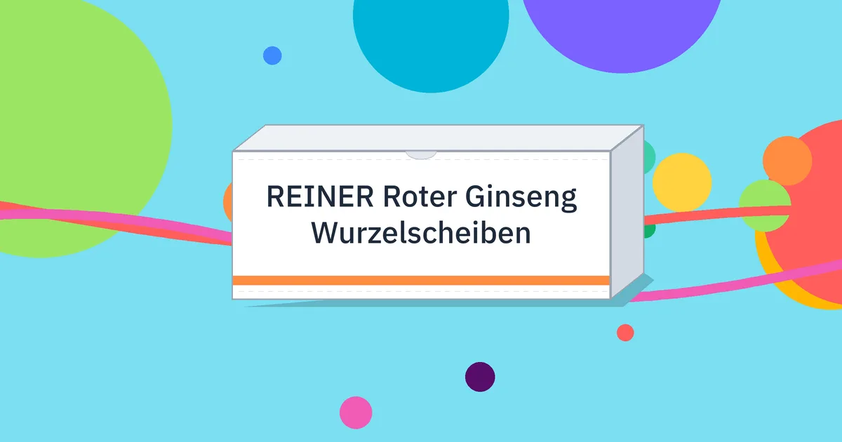 Symbolbild: Packung mit der Aufschrift REINER Roter Ginseng Wurzelscheiben (PZN 19856689) – Verfügbarkeit und Bezug in Apotheken in Frankfurt am Main