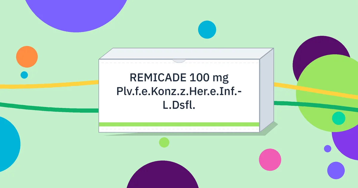 Symbolbild: Packung mit der Aufschrift REMICADE 100 mg Plv.f.e.Konz.z.Her.e.Inf.-L.Dsfl. (PZN 16743766) – Verfügbarkeit und Bezug in Apotheken in Frankfurt am Main
