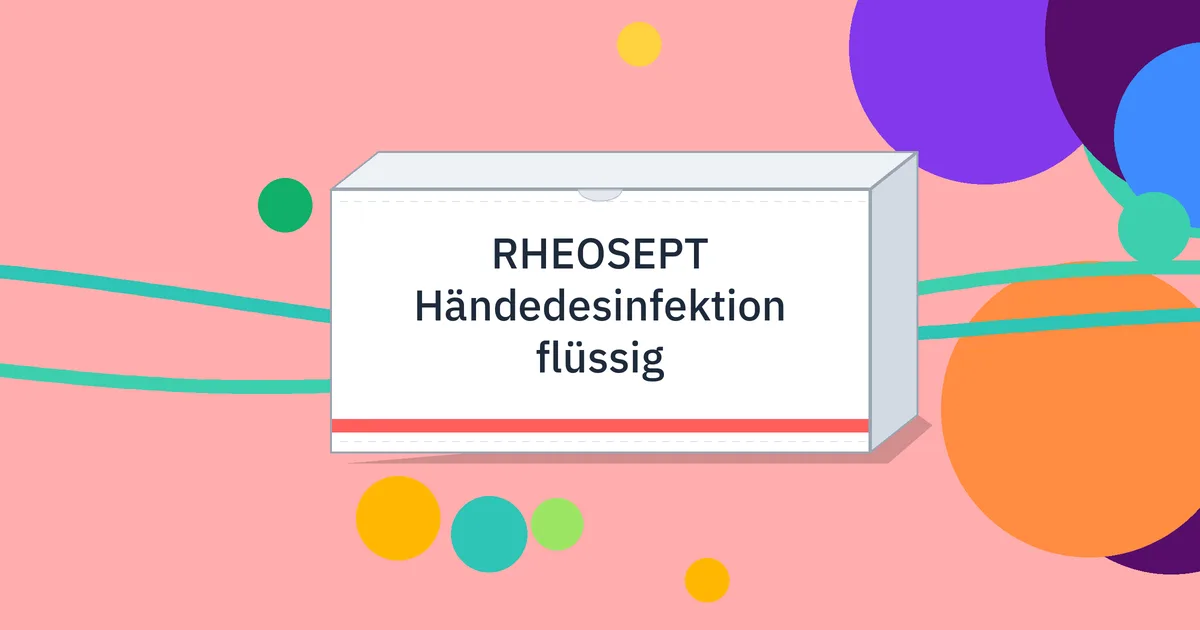 Symbolbild: Packung mit der Aufschrift RHEOSEPT Händedesinfektion flüssig (PZN 04798696) – Verfügbarkeit und Bezug in Apotheken in Frankfurt am Main