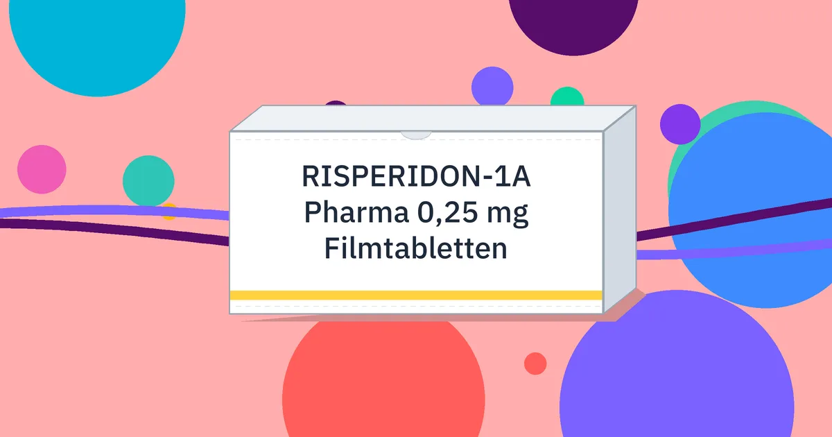 Symbolbild: Packung mit der Aufschrift RISPERIDON-1A Pharma 0,25 mg Filmtabletten (PZN 06322791) – Verfügbarkeit und Bezug in Apotheken in Frankfurt am Main