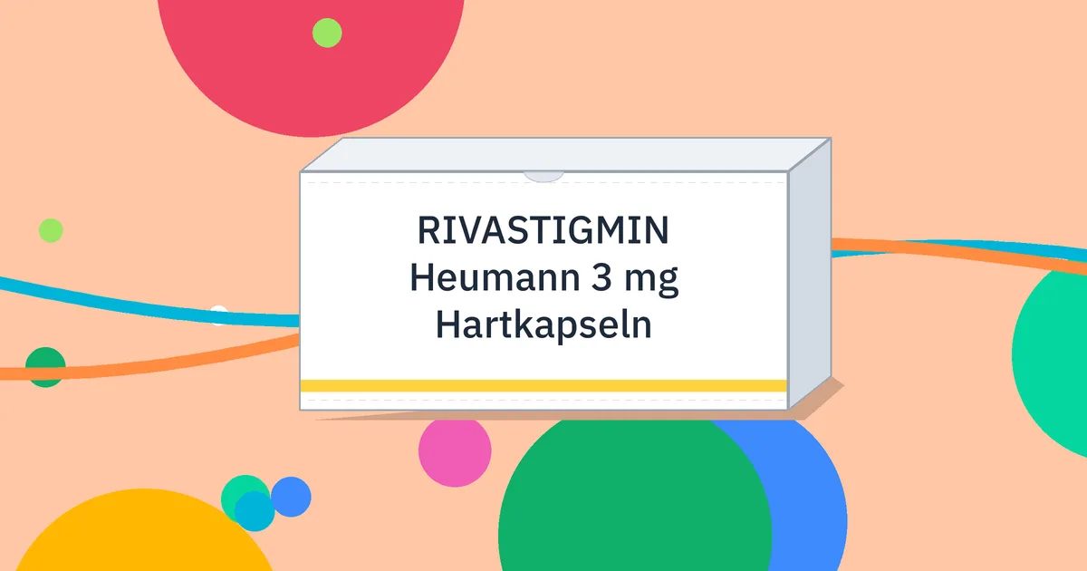 Symbolbild: Packung mit der Aufschrift RIVASTIGMIN Heumann 3 mg Hartkapseln (PZN 07405964) – Verfügbarkeit und Bezug in Apotheken in Frankfurt am Main