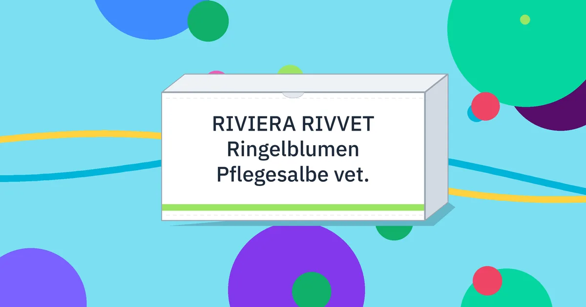 Symbolbild: Packung mit der Aufschrift RIVIERA RIVVET Ringelblumen Pflegesalbe vet. (PZN 10000834) – Verfügbarkeit und Bezug in Apotheken in Frankfurt am Main