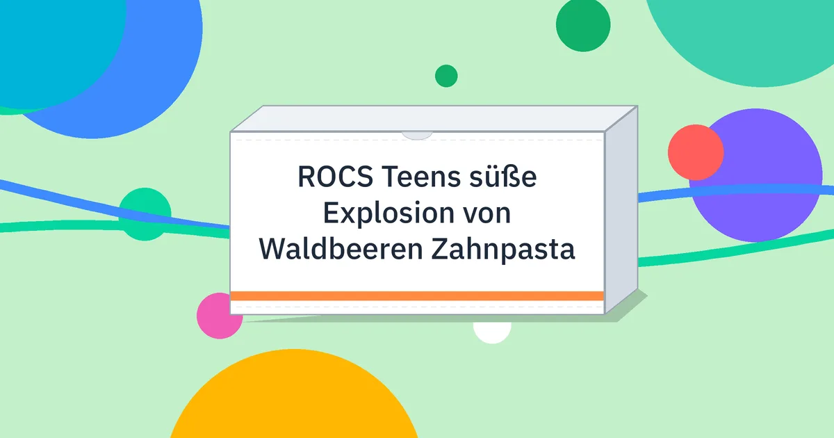Symbolbild: Packung mit der Aufschrift ROCS Teens süße Explosion von Waldbeeren Zahnpasta (PZN 08804933) – Verfügbarkeit und Bezug in Apotheken in Frankfurt am Main